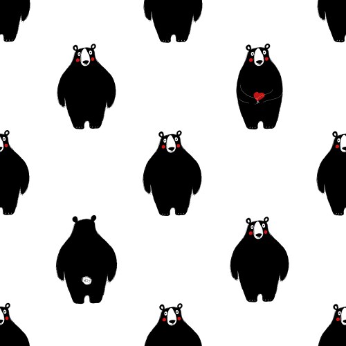 Bears Seamless Pattern Vector Images (over 14,000)