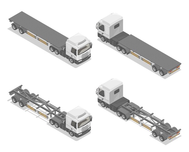 Semi Truck Flatbed Vector Images (over 190)