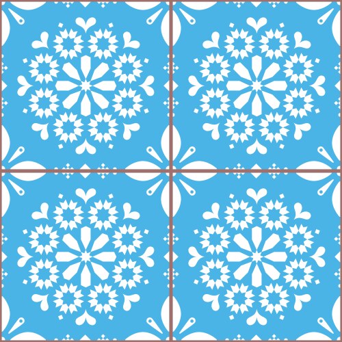 Azulejo tile seamless pattern Royalty Free Vector Image