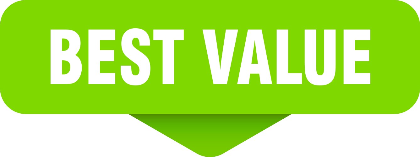 Best value sticker sign on transparent Royalty Free Vector