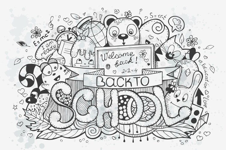 School doodles Royalty Free Vector Image - VectorStock