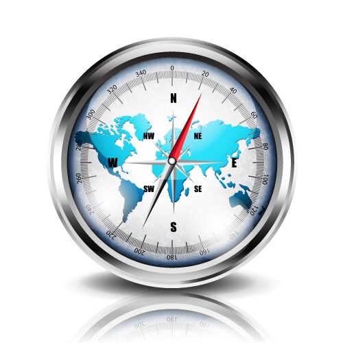 Compass map Royalty Free Vector Image - VectorStock