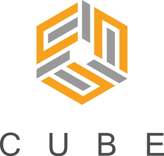 Construction business logo with the initials Vector Image