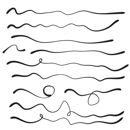 Swoosh lines and underline brush strokes swish Vector Image