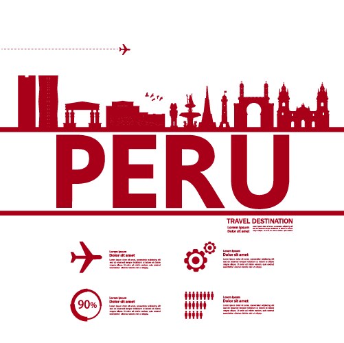 Tourism and travel destination logo label Vector Image