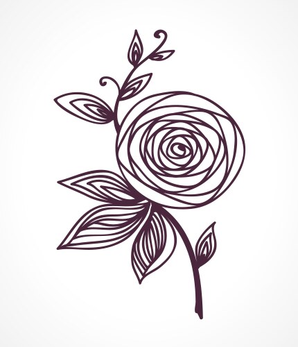 Rose Stylized Vector Images (over 5,500)
