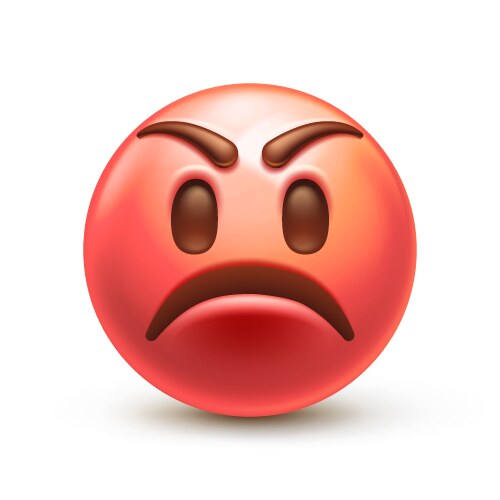 Angry Huffing Face Emoji Royalty Free Vector Image