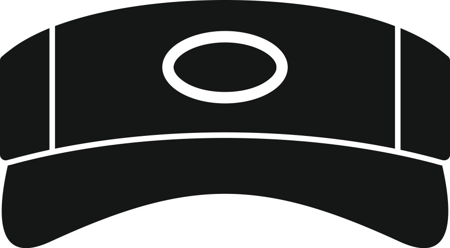 Black sun visor cap template for branding Vector Image