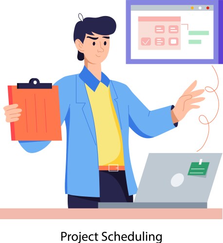 Project scheduling Royalty Free Vector Image - VectorStock
