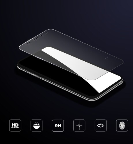 Glass screen protector Royalty Free Vector Image