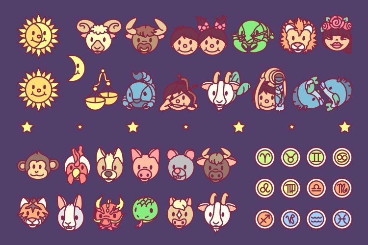 Cute zodiac sign Royalty Free Vector Image - VectorStock