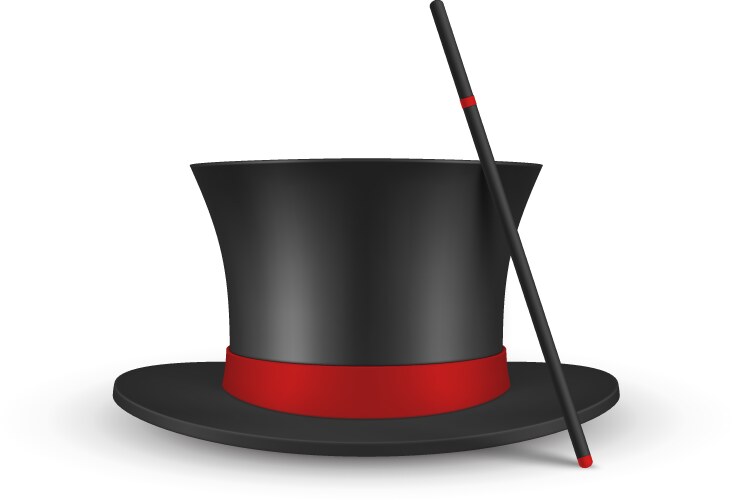 Magic cylinder hat Royalty Free Vector Image - VectorStock