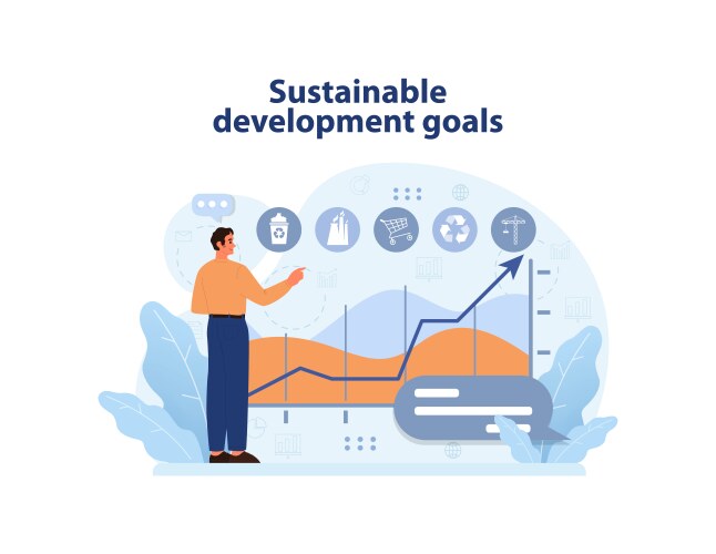 Sdg or sustainable development goals global Vector Image