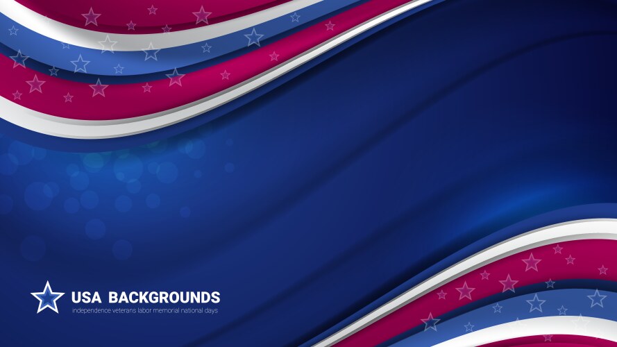 Usa star background design Royalty Free Vector Image
