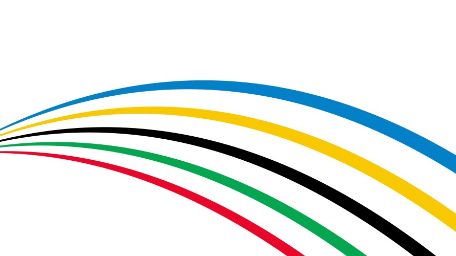 Abstract colorful curly line isolated on white Vector Image