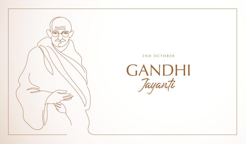 Mahatma Gandhi Outline Vector Images (over 130)