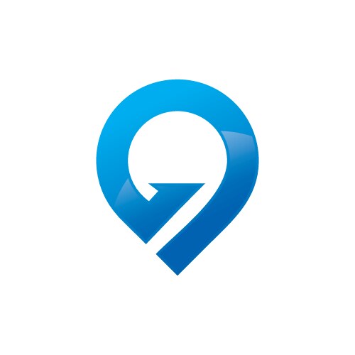 Position point technology gps logo Royalty Free Vector Image