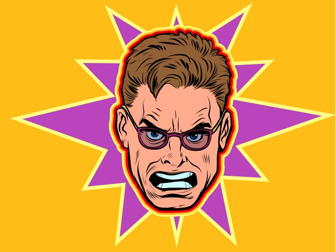 Cartoon Comic Face Stressed Vector Images (over 1,300)