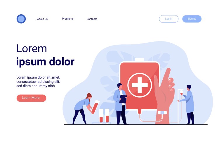 Scientific medical blood flow Royalty Free Vector Image