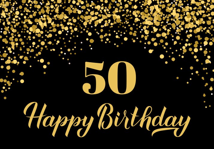 50th birthday logo Royalty Free Vector Image - VectorStock