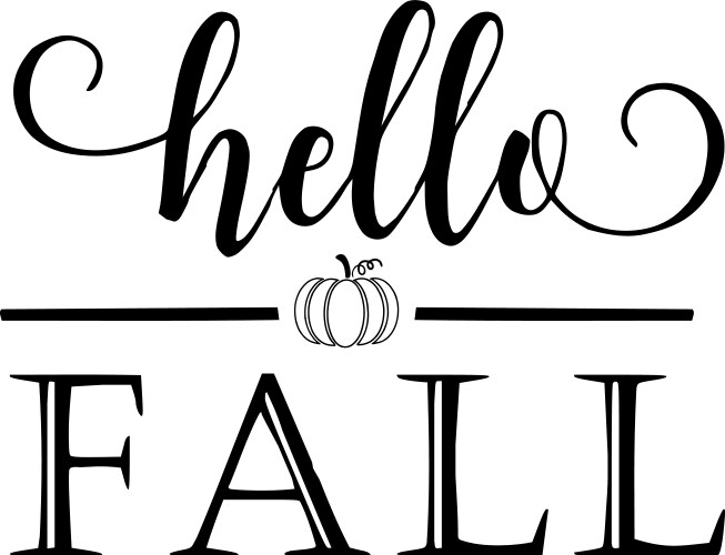 Hello fall Royalty Free Vector Image - VectorStock