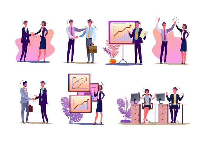 Female project manager Royalty Free Vector Image