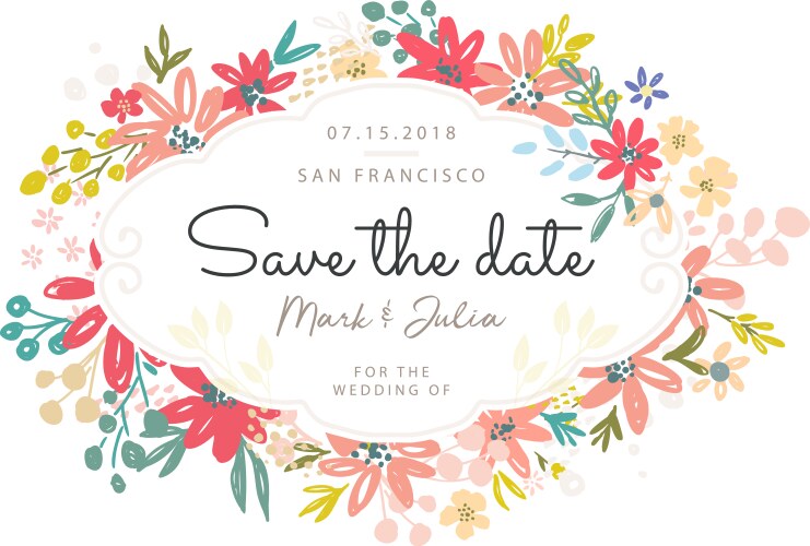Save the date Royalty Free Vector Image - VectorStock