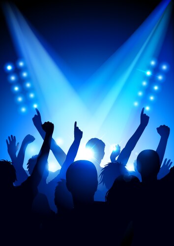 Crowd at a concert Royalty Free Vector Image - VectorStock