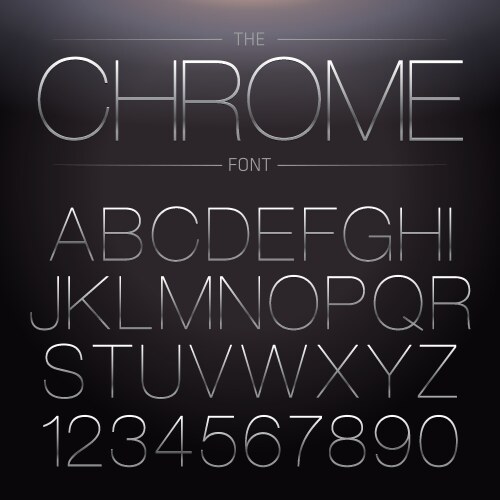 Chrome Font Vector Images (over 6,300)