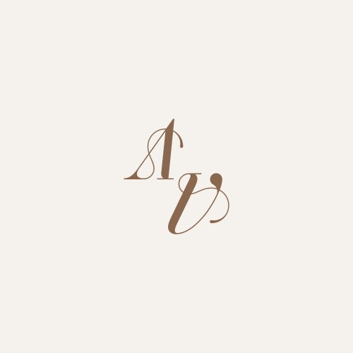 Initial monogram logo wedding concept design Vector Image