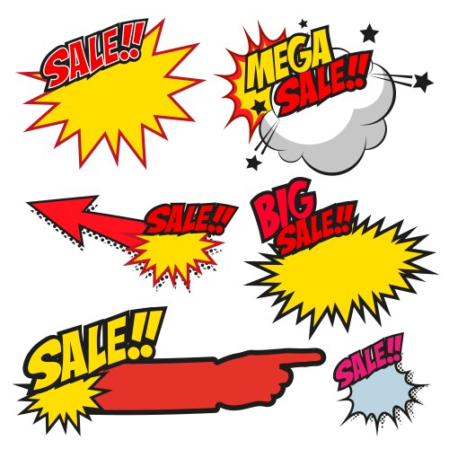 Starburst bubbles set Royalty Free Vector Image