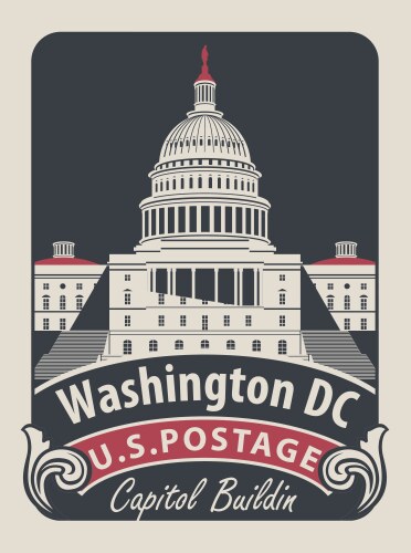 Usa capitol in washington dc Royalty Free Vector Image