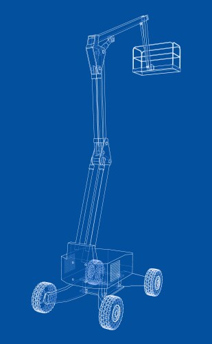 Aerial platform concept outline Royalty Free Vector Image