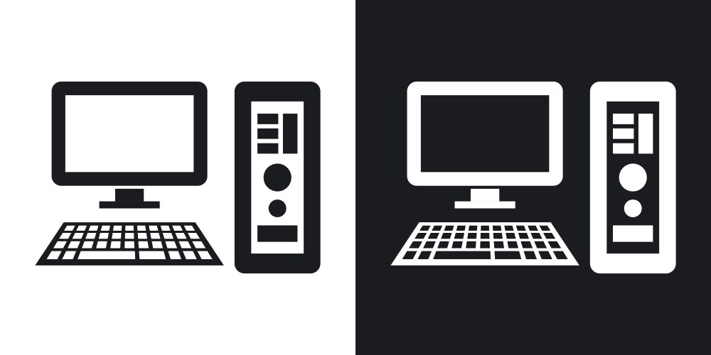 Computer screen icon Royalty Free Vector Image