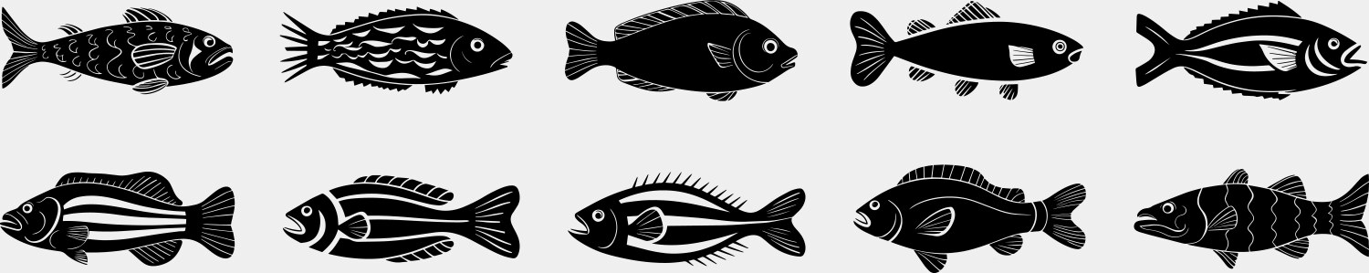 Fish silhouette Royalty Free Vector Image - VectorStock