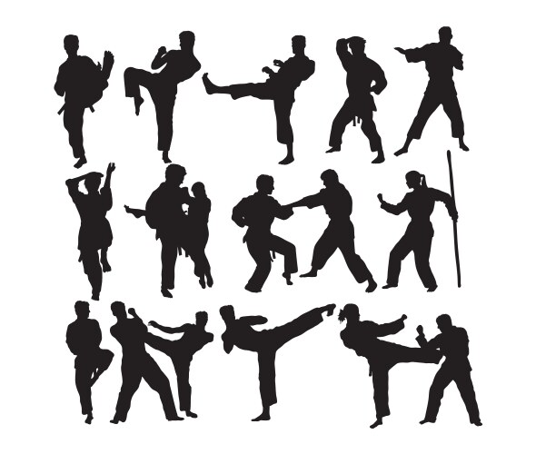 Woman female girl self defense stick figure Vector Image