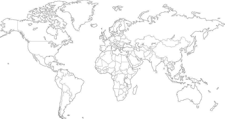 World map low poly Royalty Free Vector Image - VectorStock