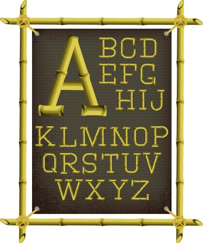 Bamboo Letters Vector Images (over 1,100)