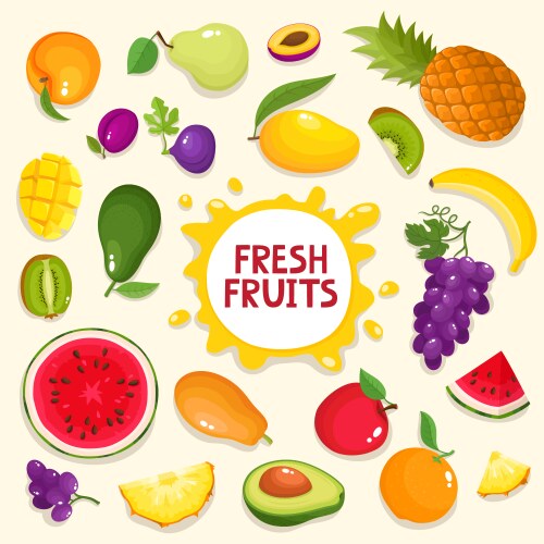 Bright of fresh passion fruit Royalty Free Vector Image