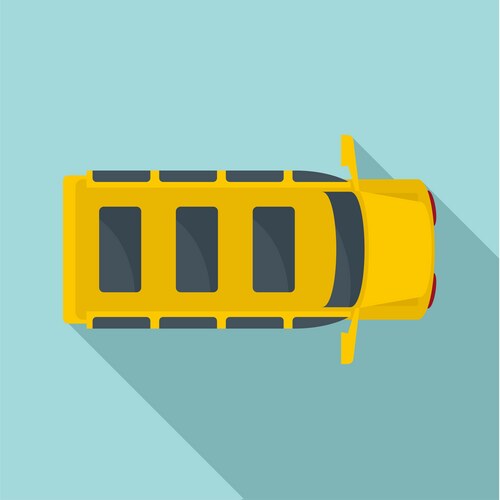School Bus Top View Vector Images (61)