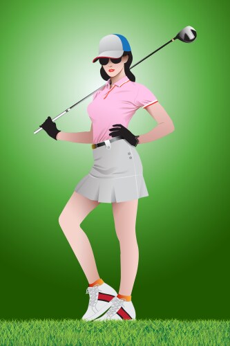 Female Golfer Vector Images (over 1,100)