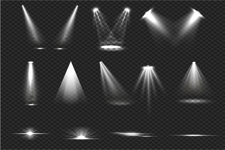 Light effect on transparent background eps 10 Vector Image