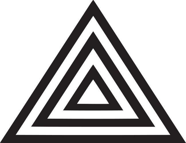 Triangle - minimalist and simple silhouette Vector Image