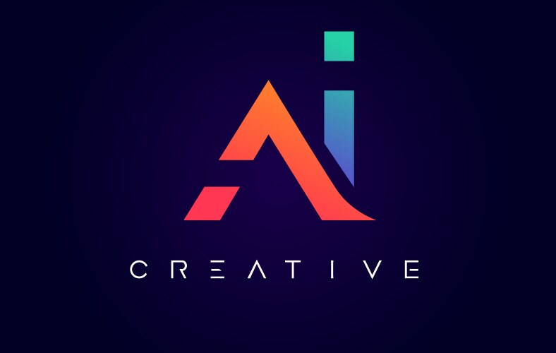 Technology ai logo letters concept modern Vector Image