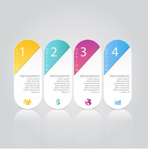 Business data visualization process chart Vector Image