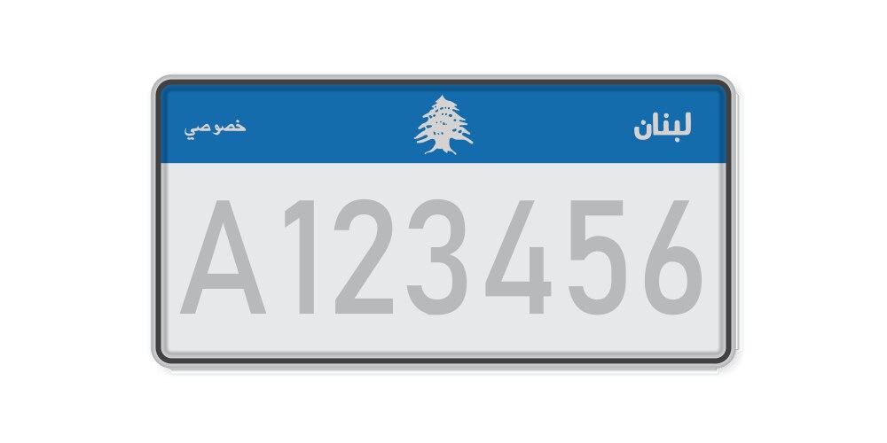 Vehicle registration plate Royalty Free Vector Image