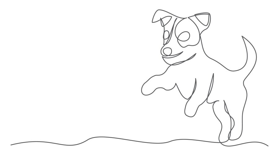 One line drawing dog Vector Images & Graphics for Commercial Use ...