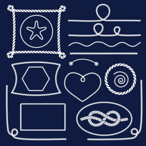Seamless nautical rope pattern carrick bend knot Vector Image