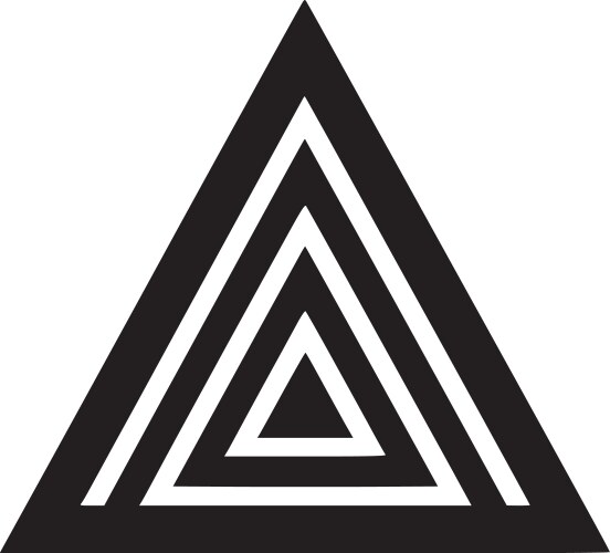 Triangle - minimalist and simple silhouette Vector Image