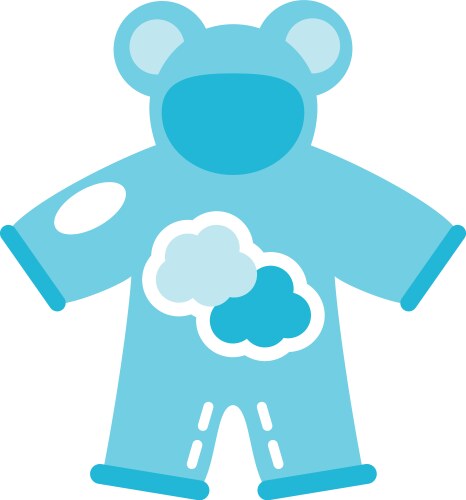 Baby shower blue teddy bear Royalty Free Vector Image